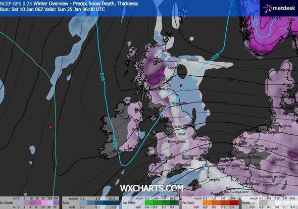 Snow maps show 600 mile blizzards as far south as London - full list of ...