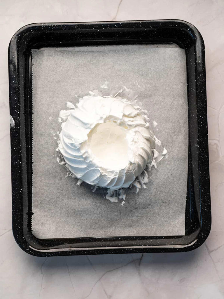 Mixed Berry Pavlova with Whip Cream