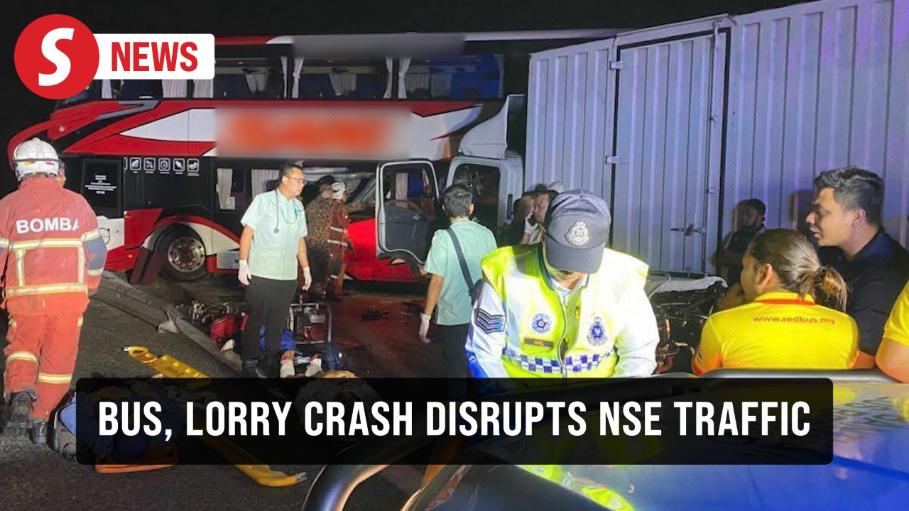 Express bus with 42 aboard involved in crash with lorry on NSE