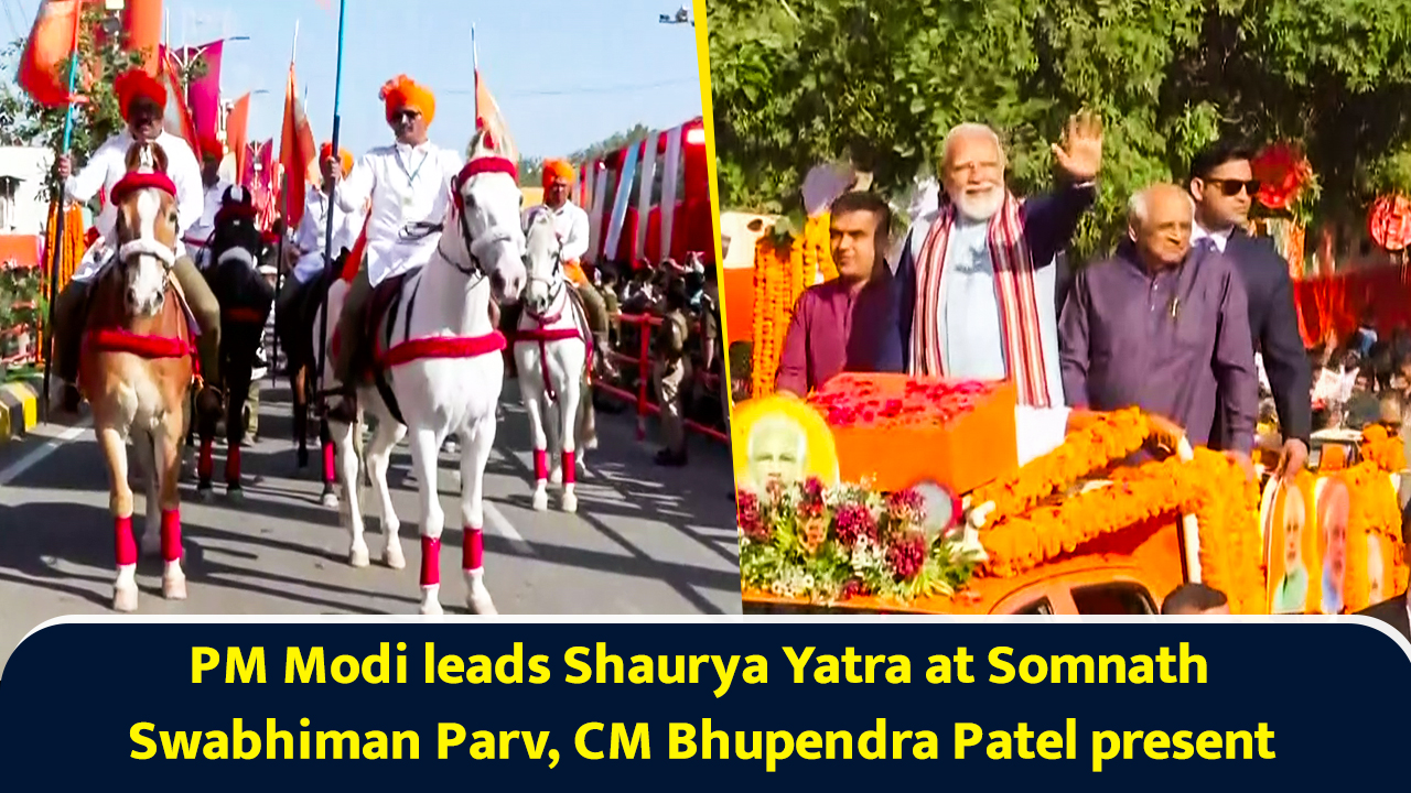 PM Modi leads Shaurya Yatra at Somnath Swabhiman Parv, CM Bhupendra ...