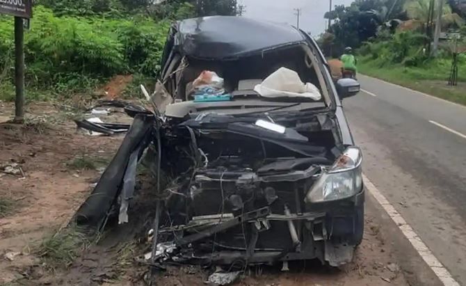 Kronologi bos Garuda TV tewas kecelakaan di Bangka Barat, mobil ringsek ...