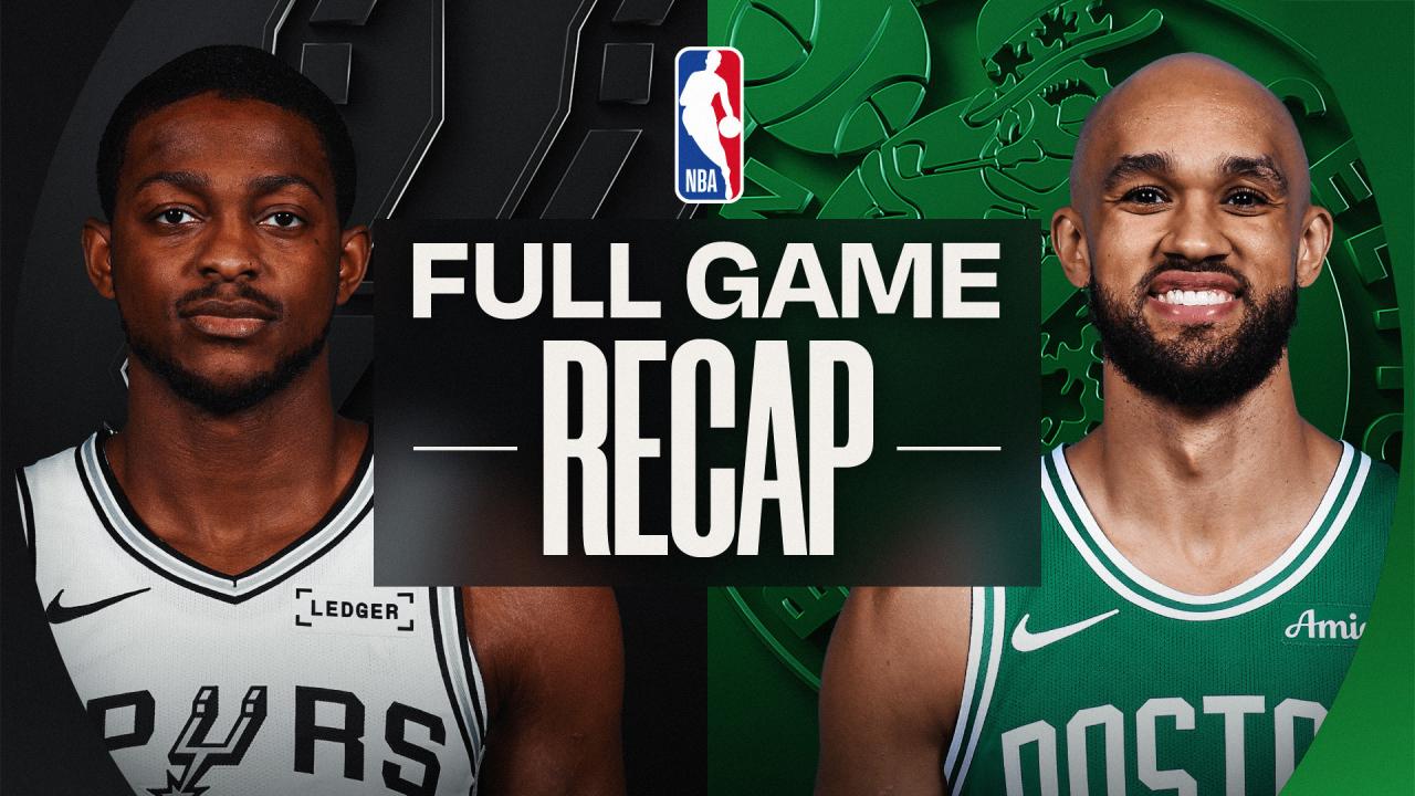 Game recap: Spurs 100, Celtics 95