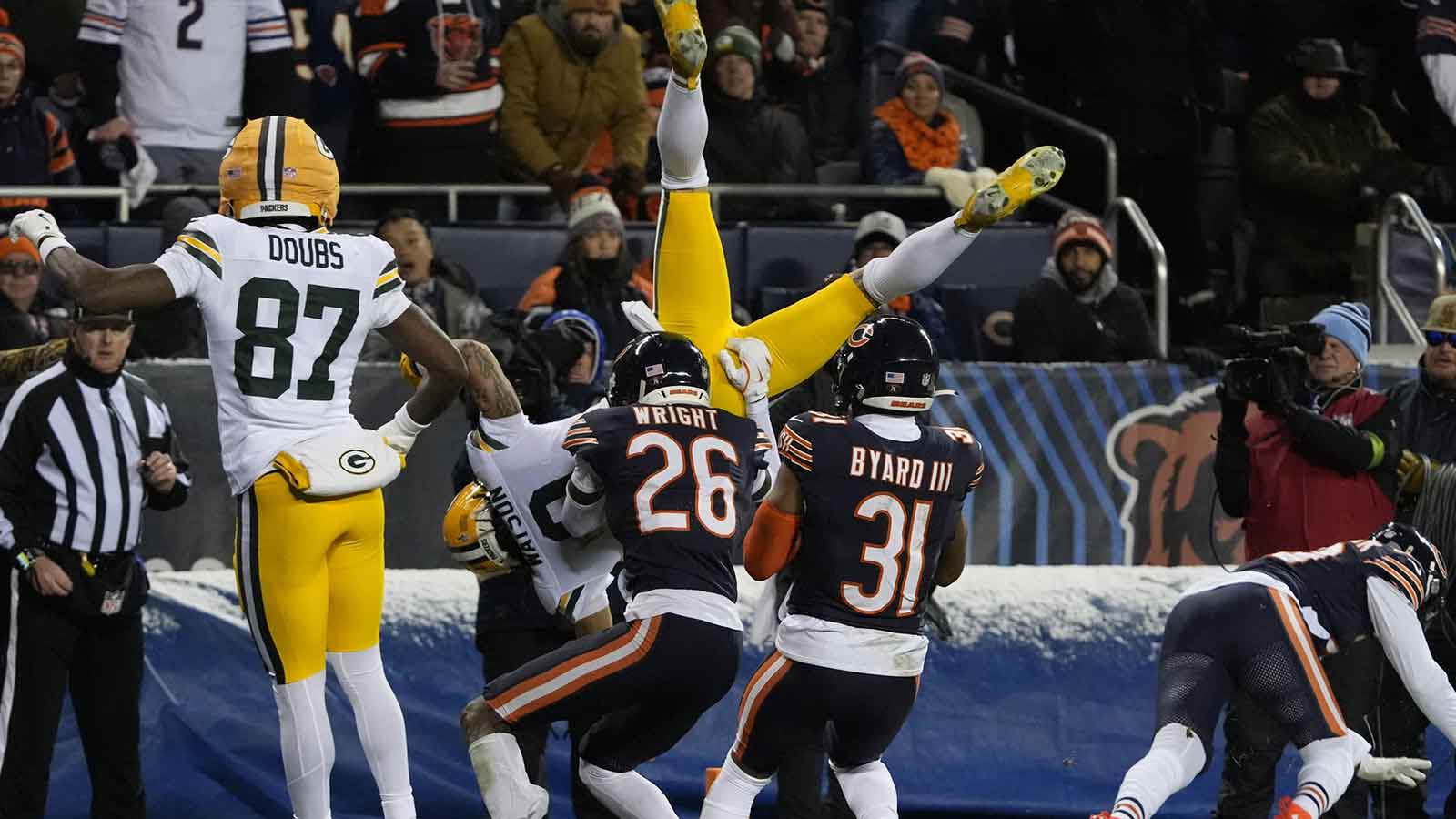 Packers’ Romeo Doubs TD bails out Christian Watson after insane endzone ...
