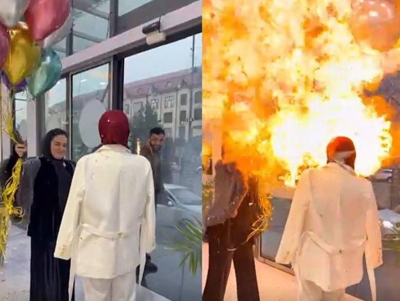Hydrogen balloon explodes at Uzbekistan birthday party