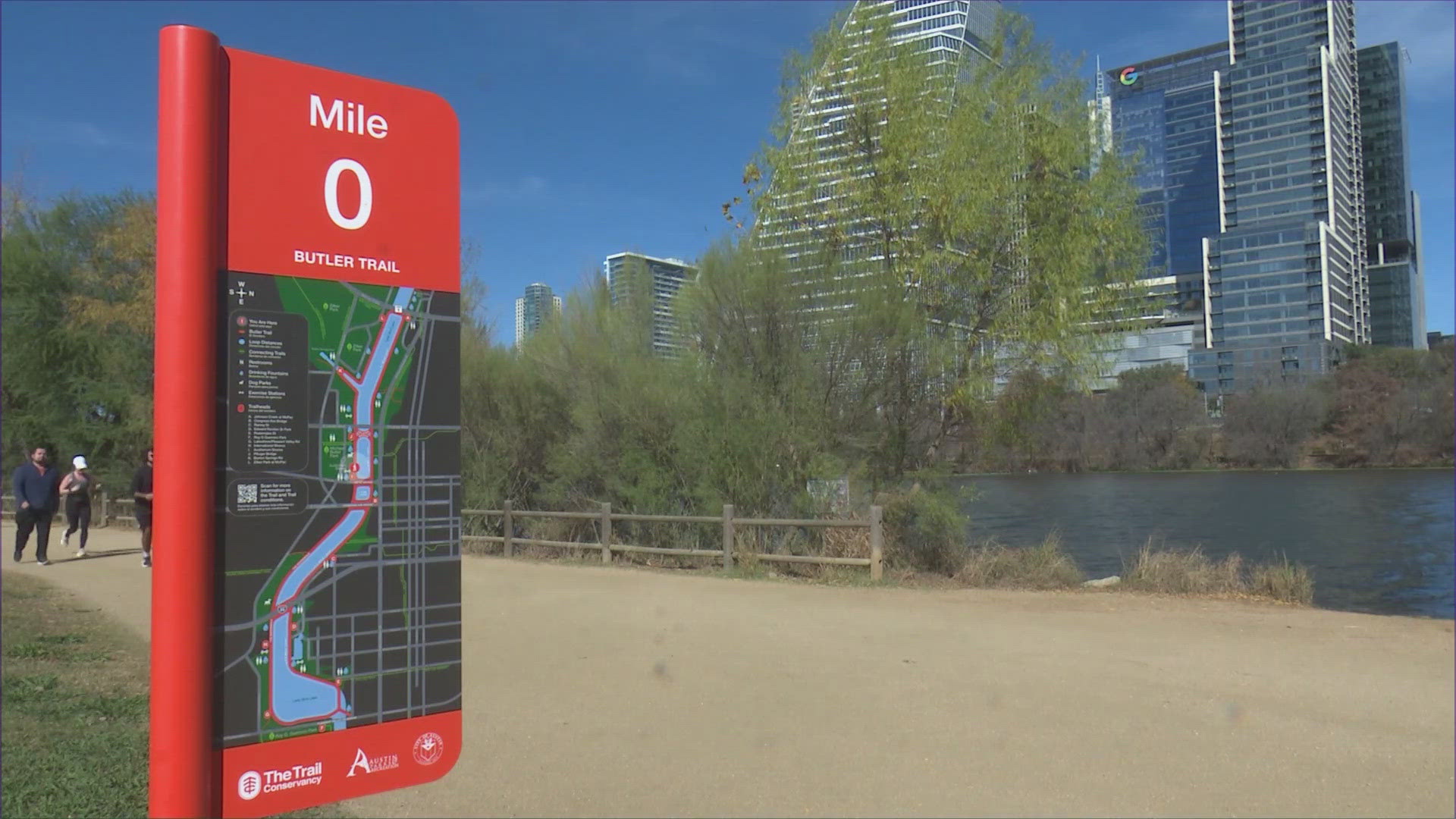 New mile markers added around Lady Bird Lake trail to make navigating ...