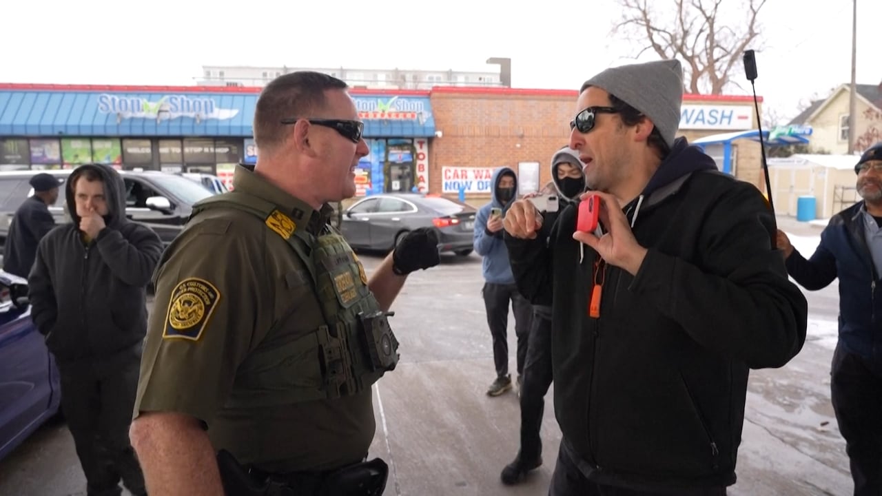 Protesters confront ICE agents conducting Minneapolis immigration crackdown