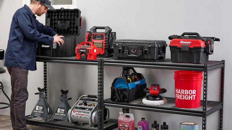 The highly rated Harbor Freight storage shelf that reviewers say keeps ...