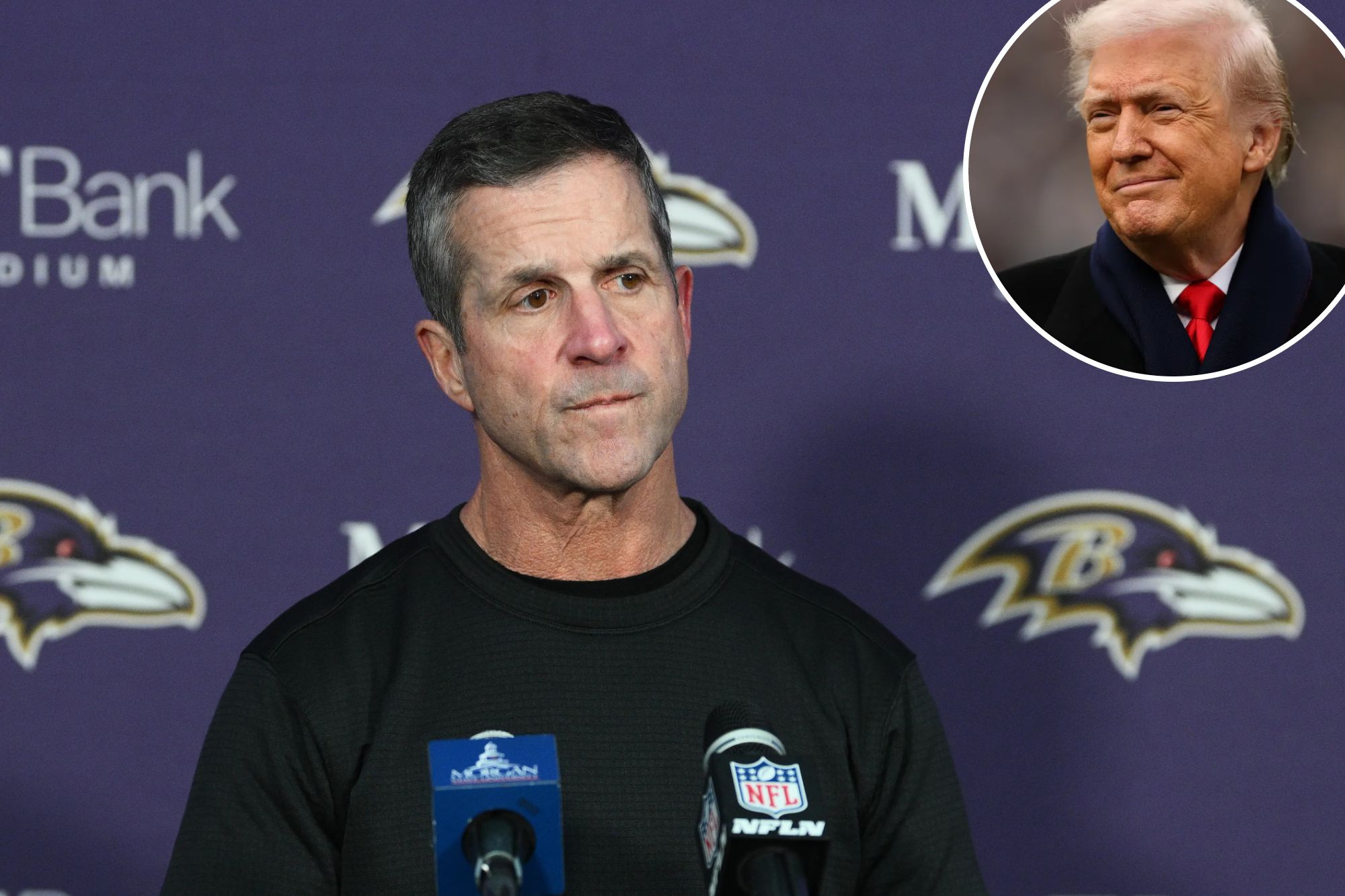 Trump calls for Giants to hire John Harbaugh in head coach search ...
