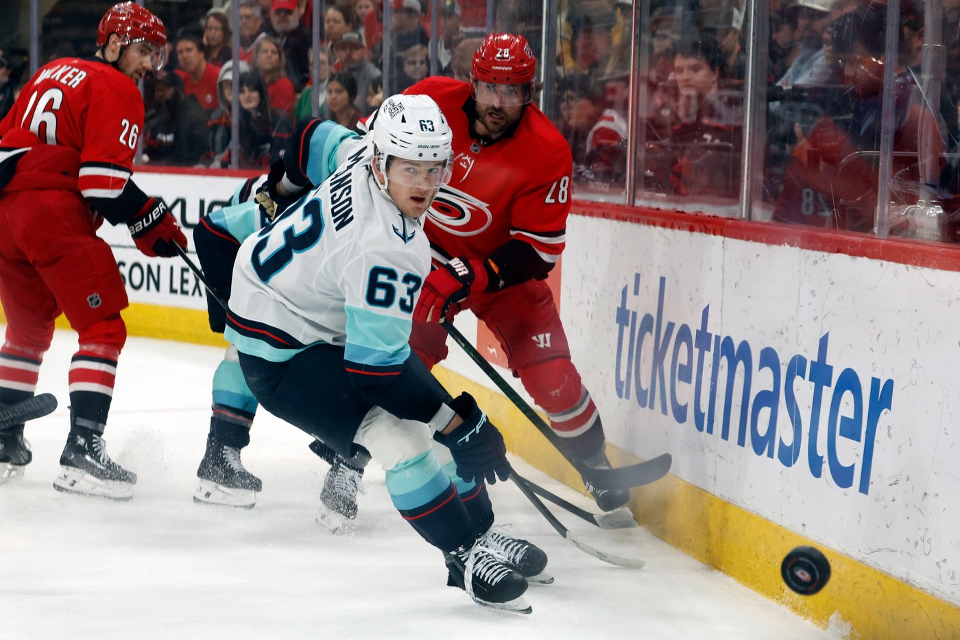 Jordan Staal's 2 assists lead Hurricanes to 3-2 win over Kraken