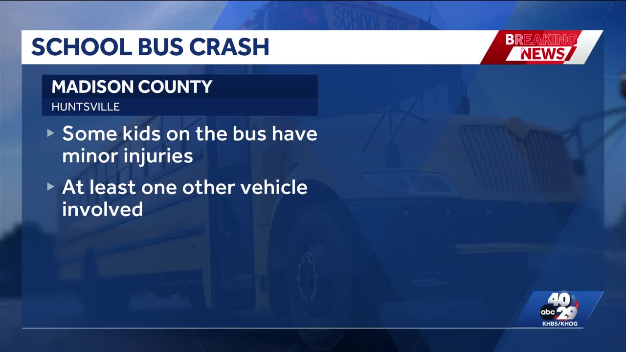 Arkansas State Police investigating a school bus crash in Madison County