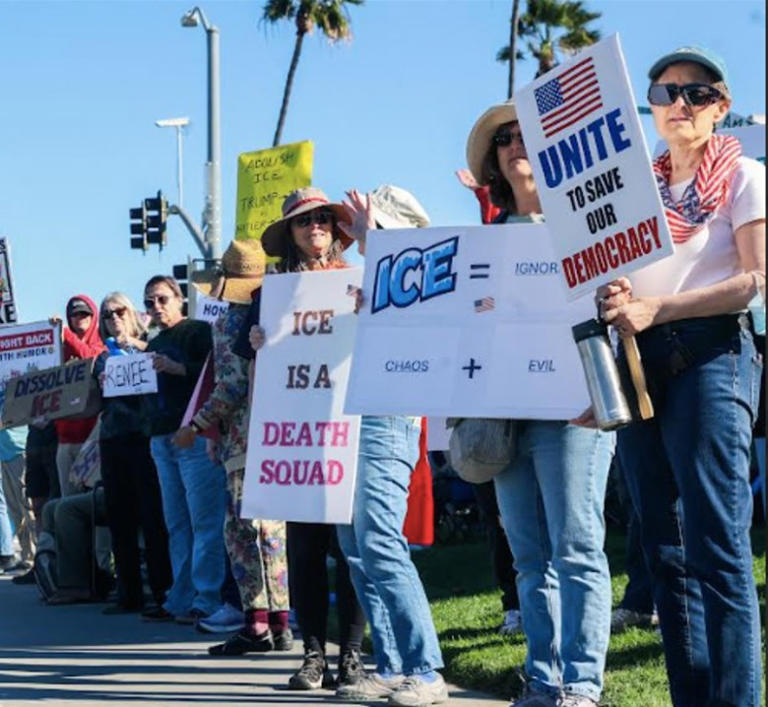 Thousands of San Diegans turn out for protests against ICE violence