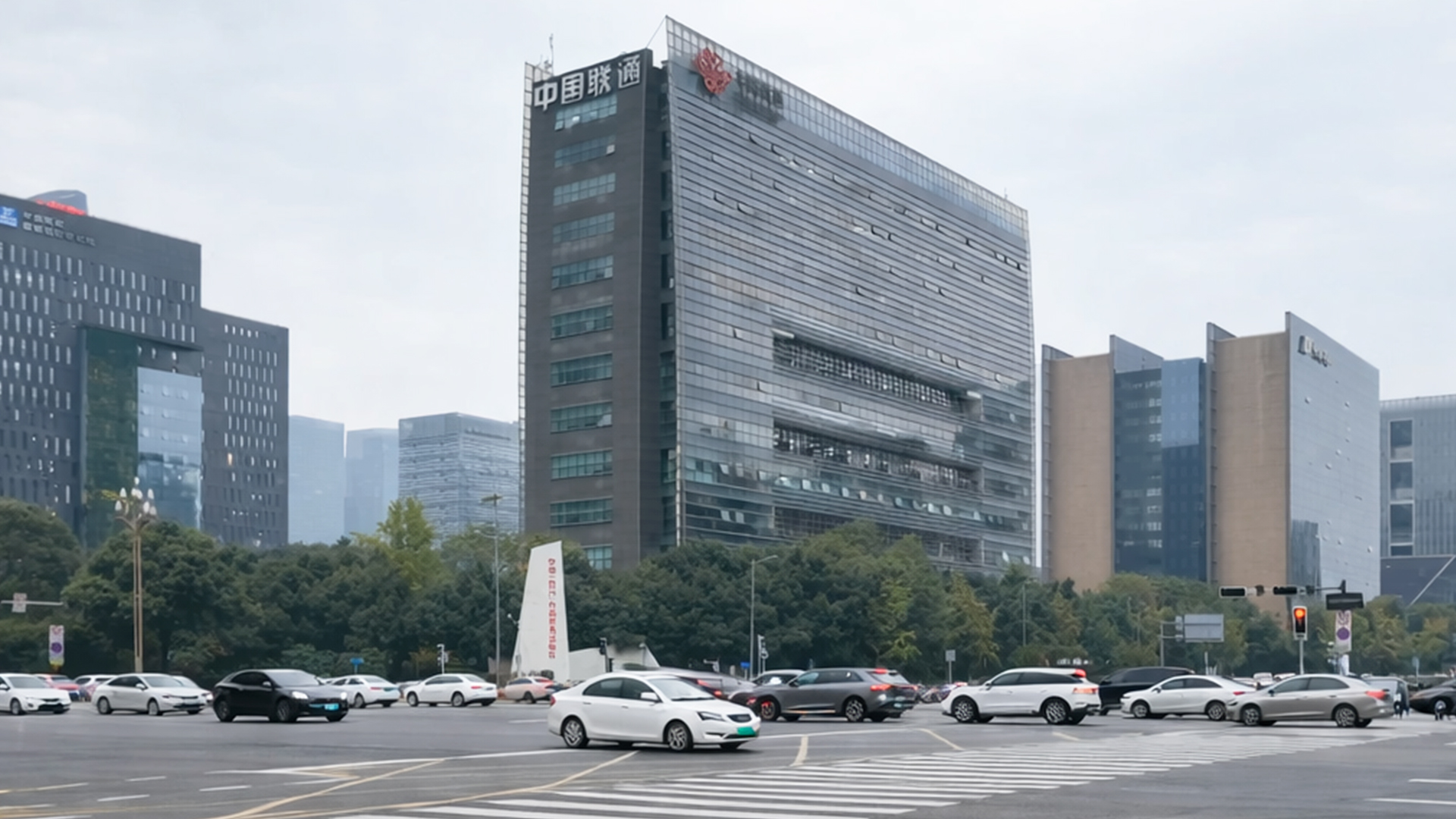 A clean and futuristic crossroad in Chengdu
