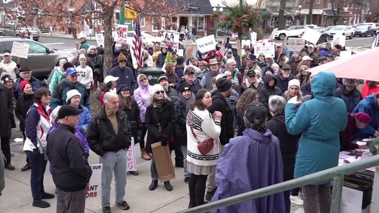 Lewisburg community protests ICE shootings