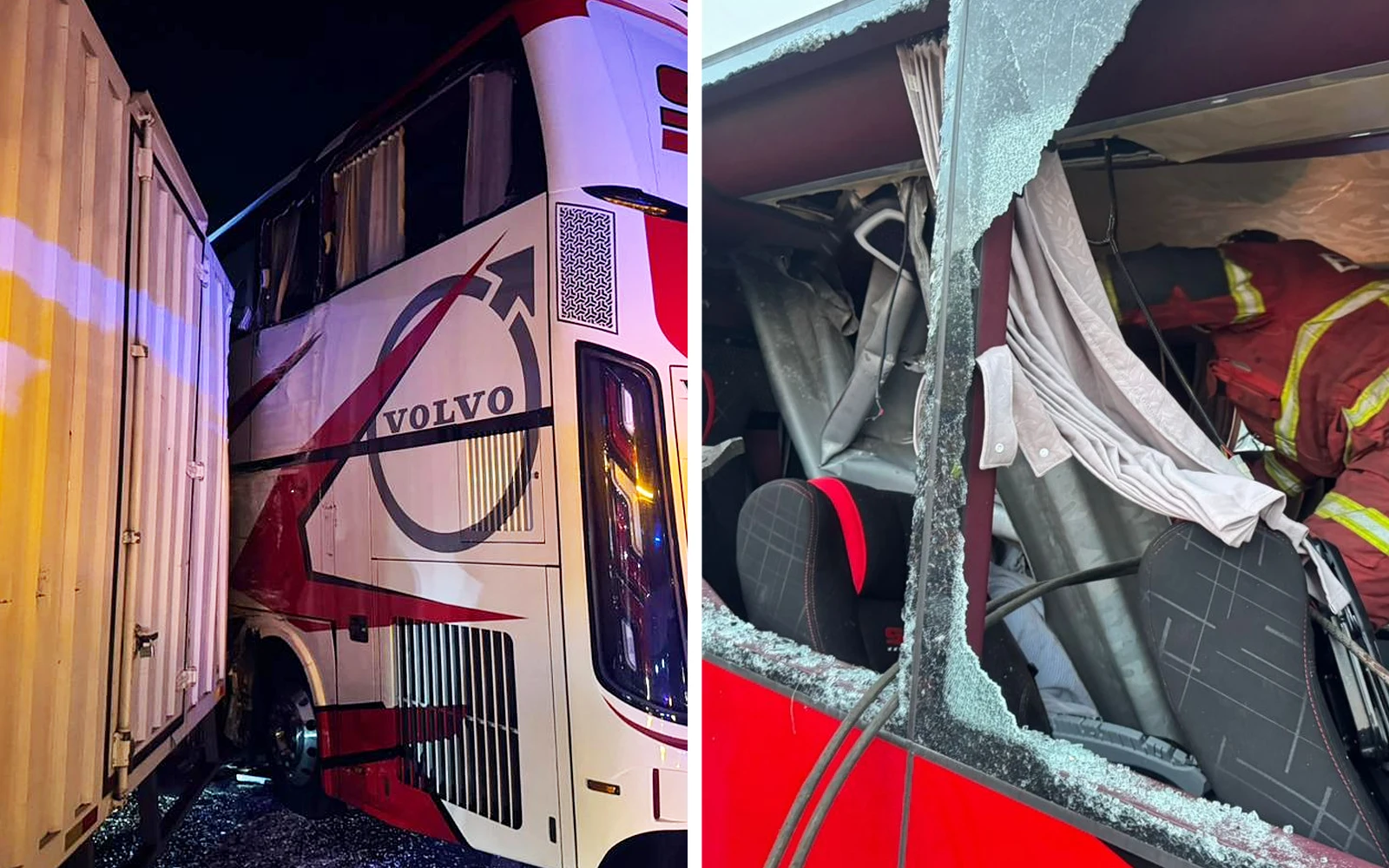 Auxiliary cop is first fatality in bus-lorry crash on PLUS