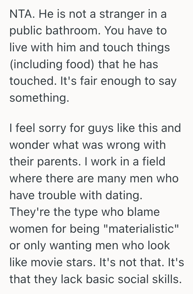 Student noticed that his roommate skipped handwashing every time, so he ...