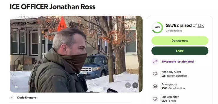 Who started a GoFundMe for ICE agent Jonathan Ross and why? Here's what ...