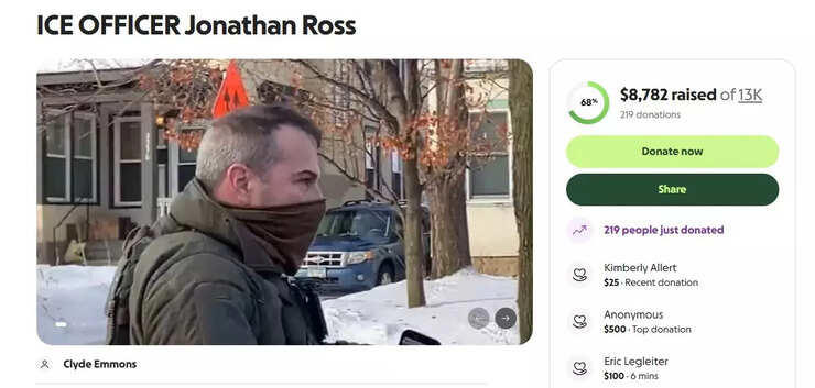 Who started a GoFundMe for ICE agent Jonathan Ross and why? Here's what ...