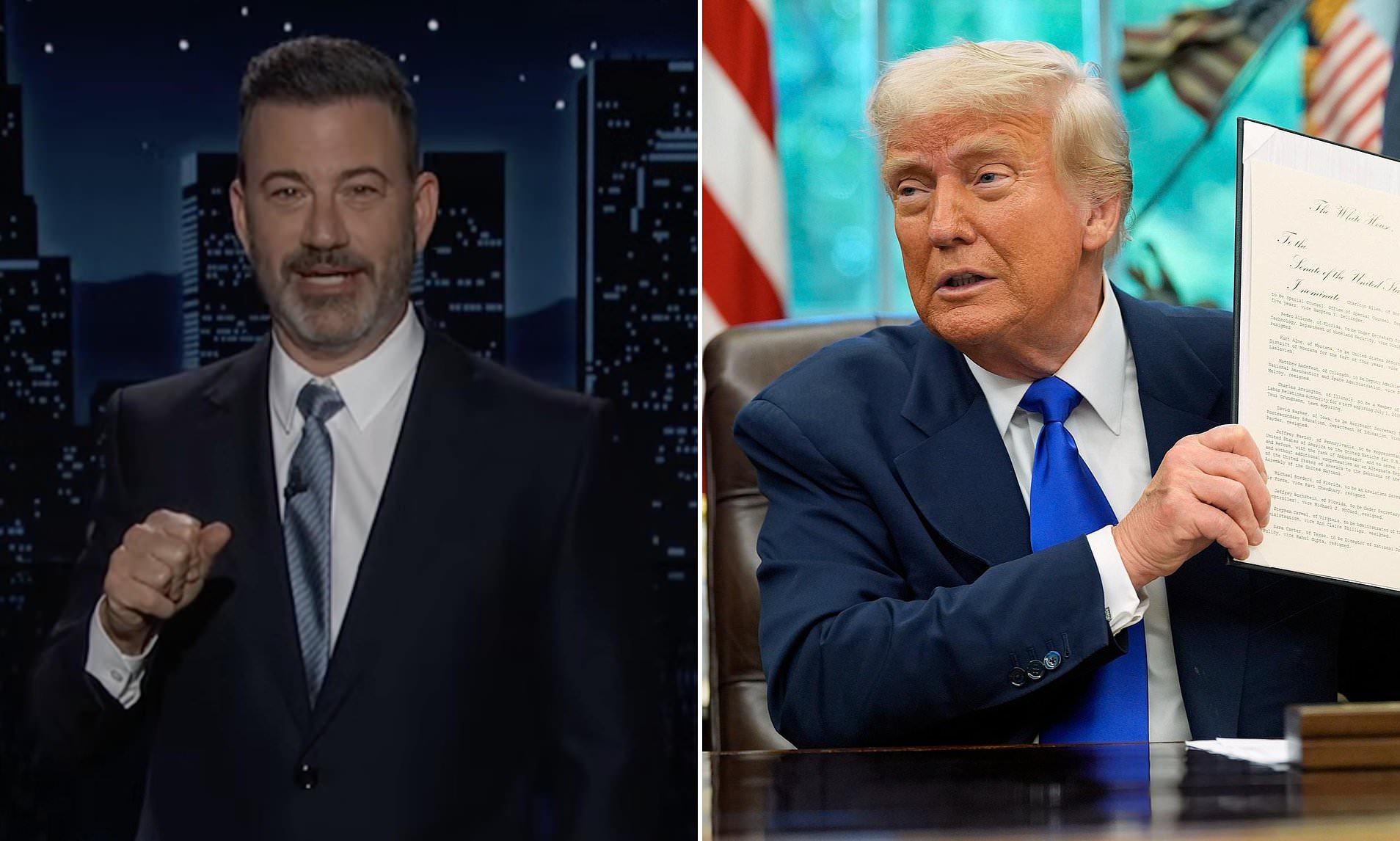 Jimmy Kimmel mocks Donald Trump over new tariff plan after it hits ...