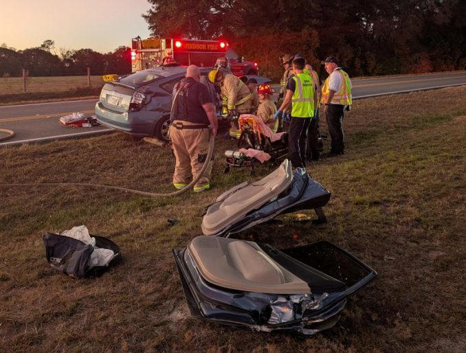 Photos: Crews extricate occupant from car after crash on CR 219A