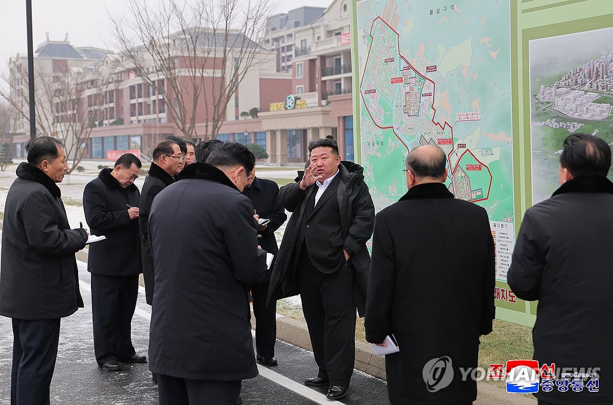 N Korea's Kim inspects new housing construction in Pyongyang
