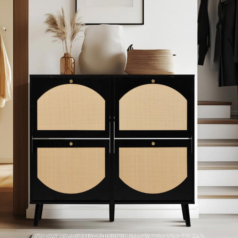 Wayfair has an 'absolutely stunning' rattan shoe storage cabinet on ...