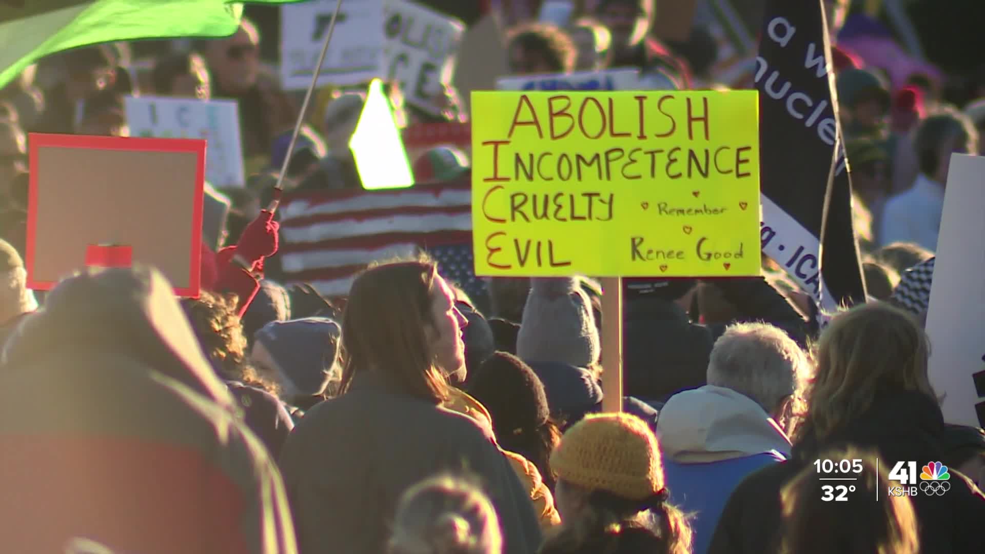'ICE out for good': About 1,000 demonstrators attend vigil, protest ...