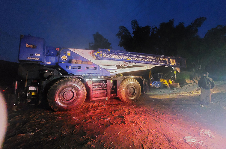 Crane, manpower augment search, rescue at landfill landslide
