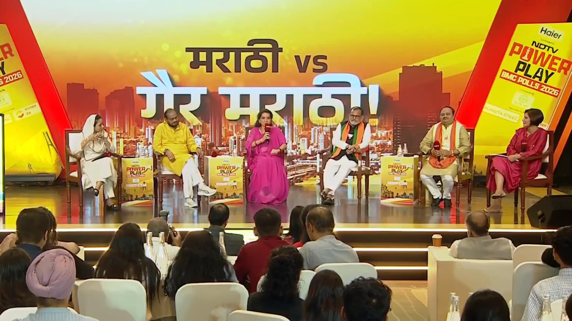 Explosive debate: Shiv Sena's Shaina, UBT's Anand Dubey clash on Mumbai's Marathi issue