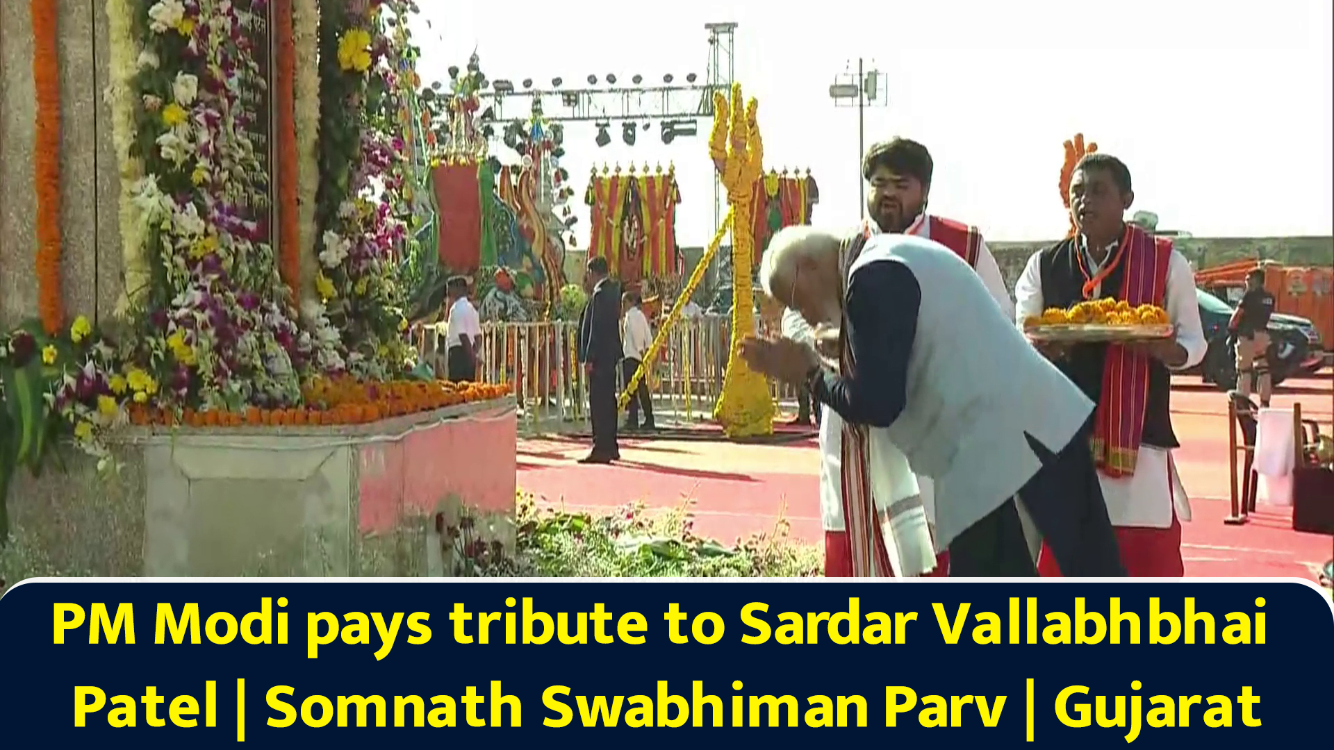 PM Modi pays tribute to Sardar Vallabhbhai Patel | Somnath Swabhiman ...