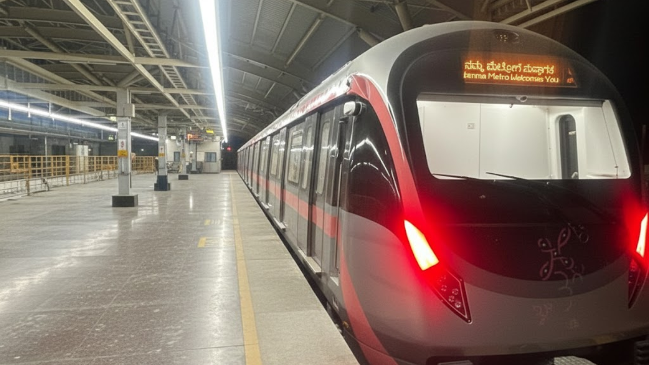 Bengaluru: Namma Metro begins trials on Pink Line's elevated stretch ...
