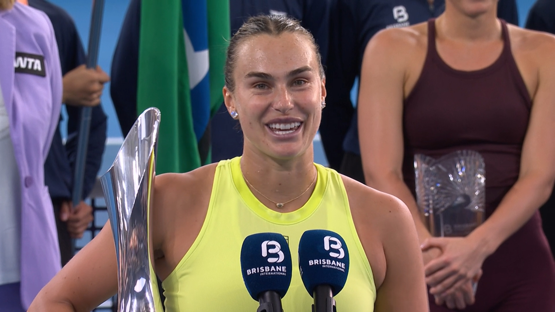 Sabalenka's cheeky hint to partner