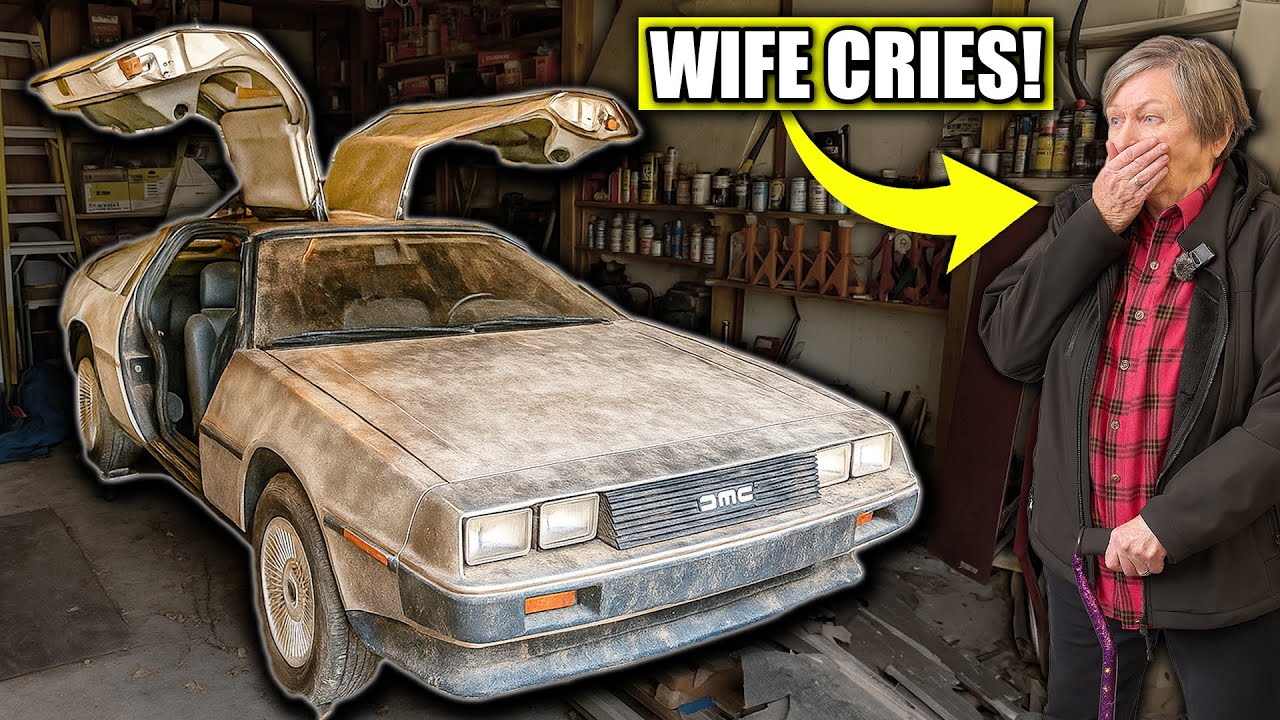 Washing her deceased husband’s DeLorean for the first time in years