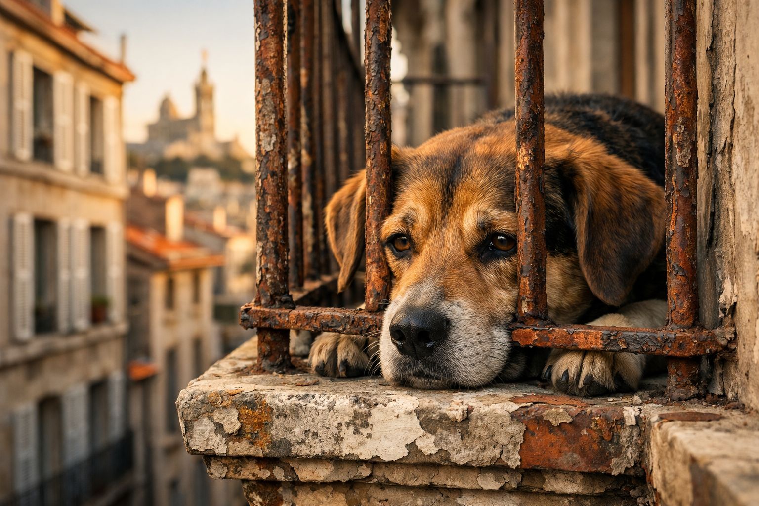 Marseille : Le sauvetage miraculeux d’un chien oublié sur un balcon