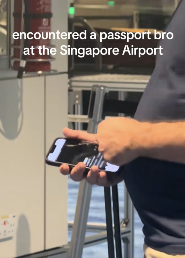 A traveler at an airport was seen rapidly swiping right on a dating app ...