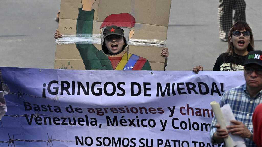 Manifestaciones en México contra la agresión de EEUU a Venezuela y por ...