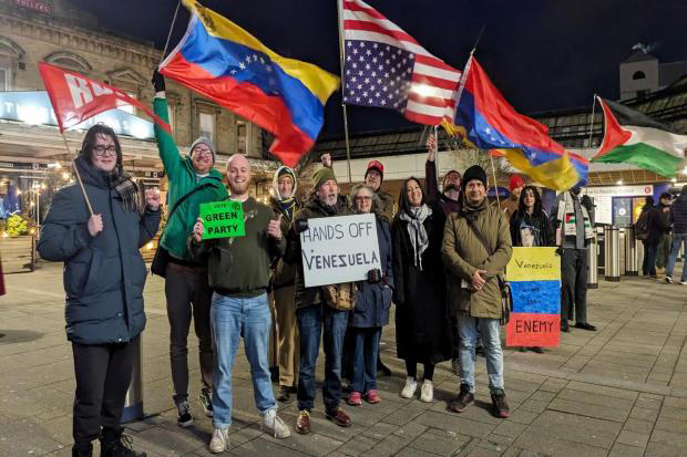 'A blatant crime of aggression by the US' - Venezuelan protest takes ...