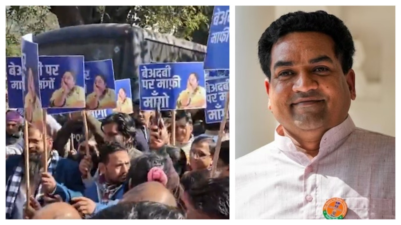 AAP protests, demands apology from Kapil Mishra over video ...