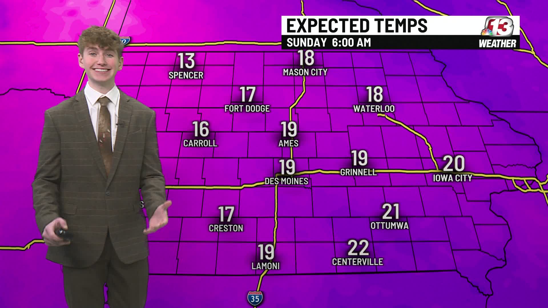 Matthew's Sunday morning forecast