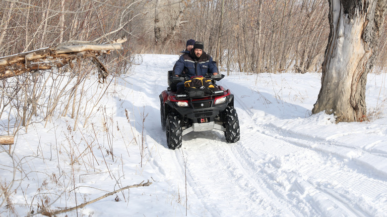 Taking your ATV on a snowmobile trail could be breaking the law