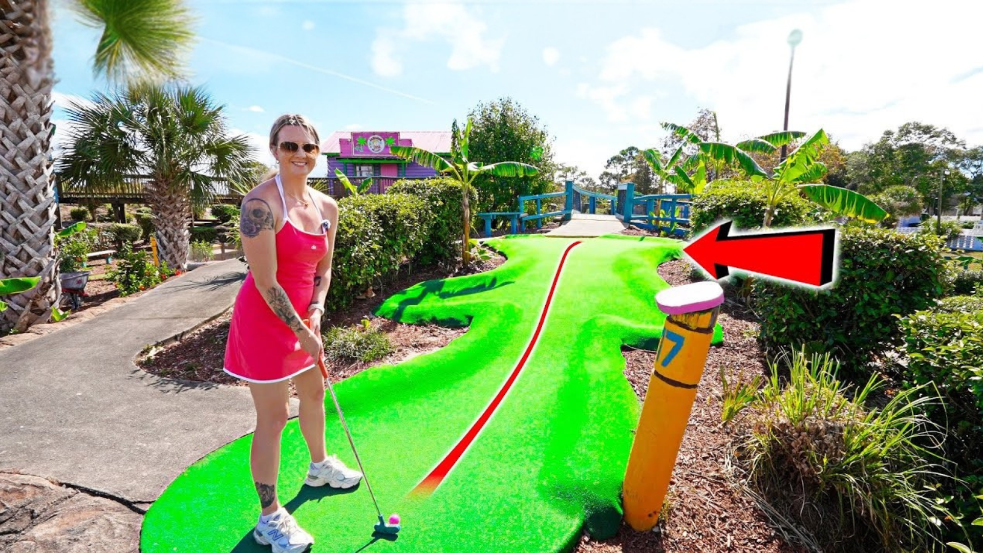 We played the hardest mini golf course in Myrtle Beach!