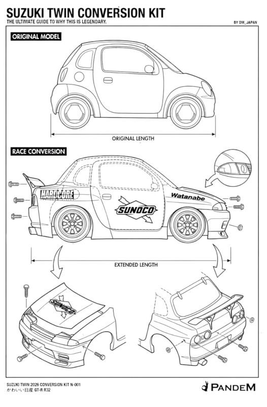 This tiny Suzuki kei car was turned into a pocket-sized Skyline GT-R