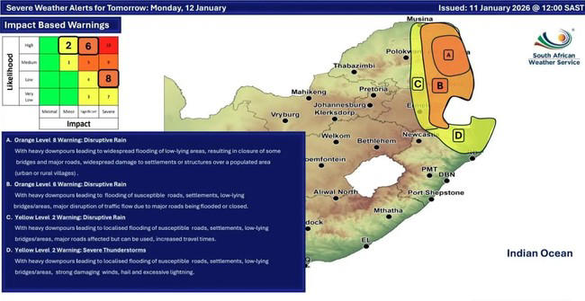Weather warning: Severe storms and extreme heat to strike SA on Monday