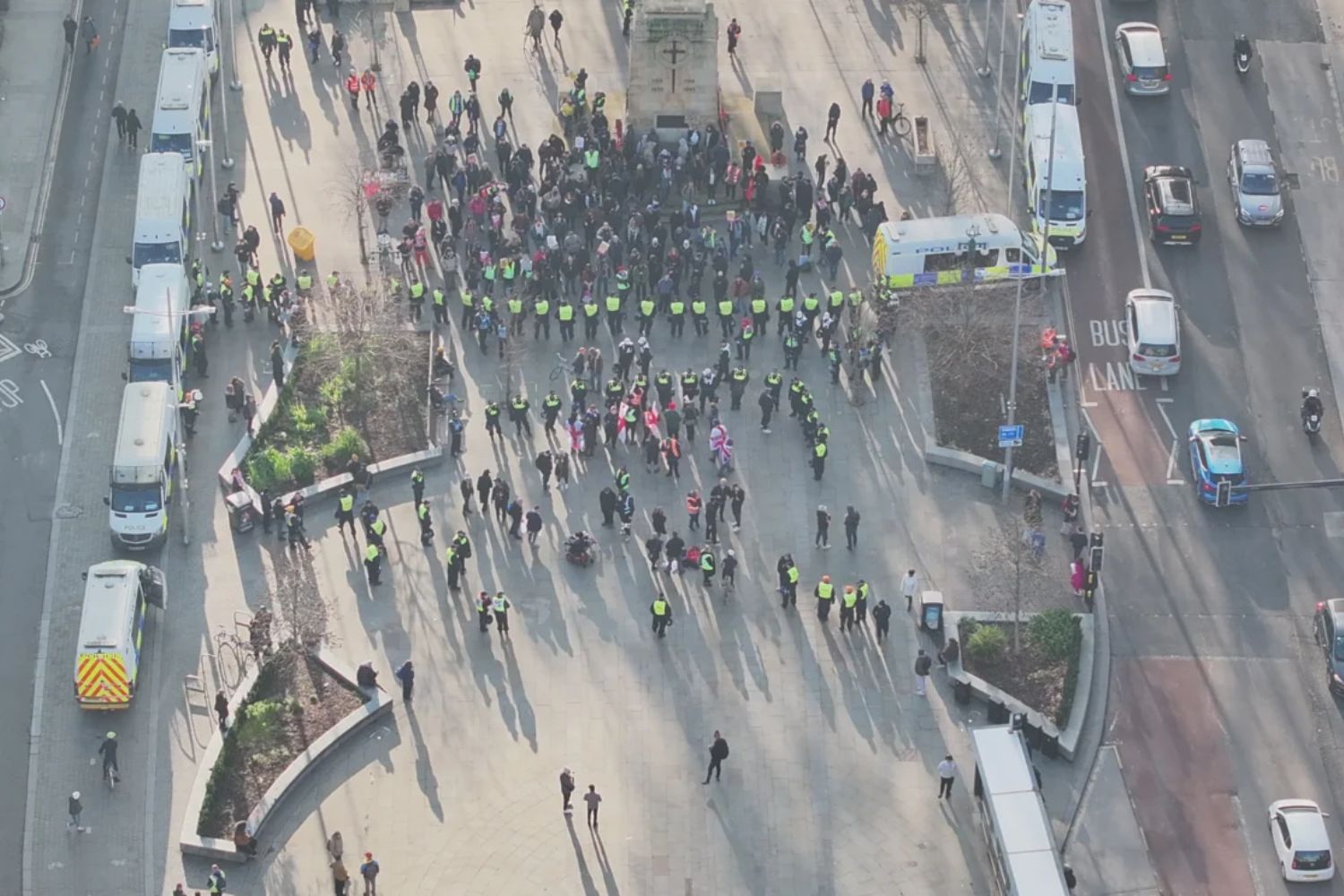 Arrests made following a day of protests in Bristol city centre
