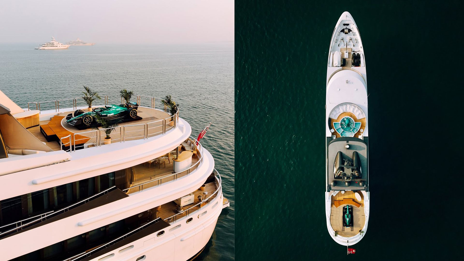 Not happy with your $55 million superyacht? Put an F1 car on the deck