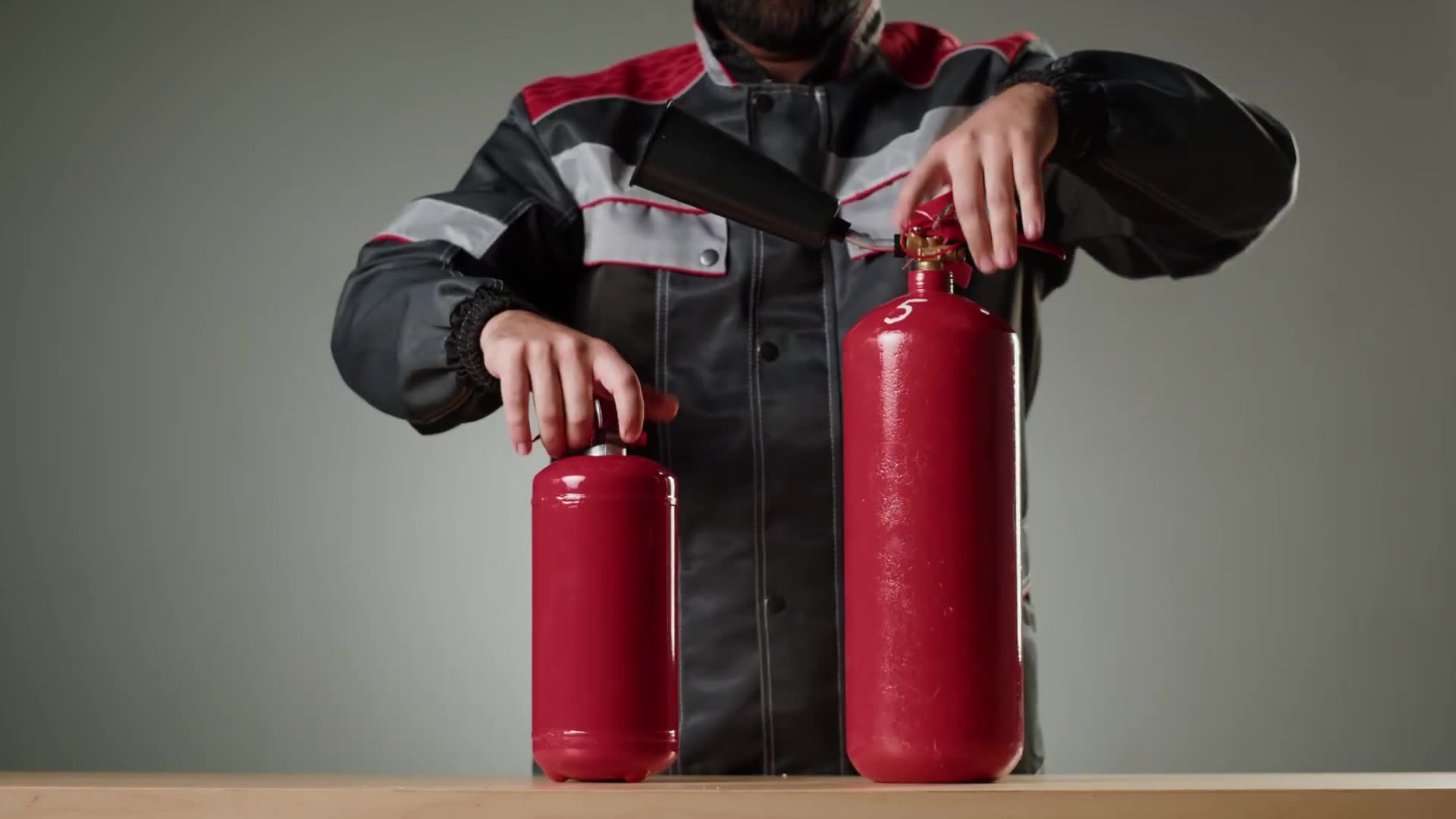 Fire safety equipment as weapon