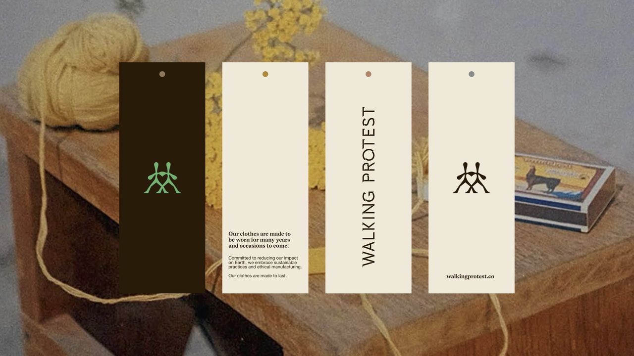 Ethical fashion brand logo uses negative space beautifully