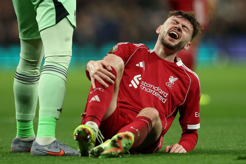Liverpool’s Conor Bradley out for the season with knee injury requiring ...
