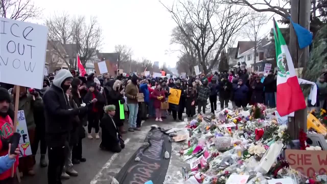 Tens of thousands protest in Minneapolis over fatal ICE shooting