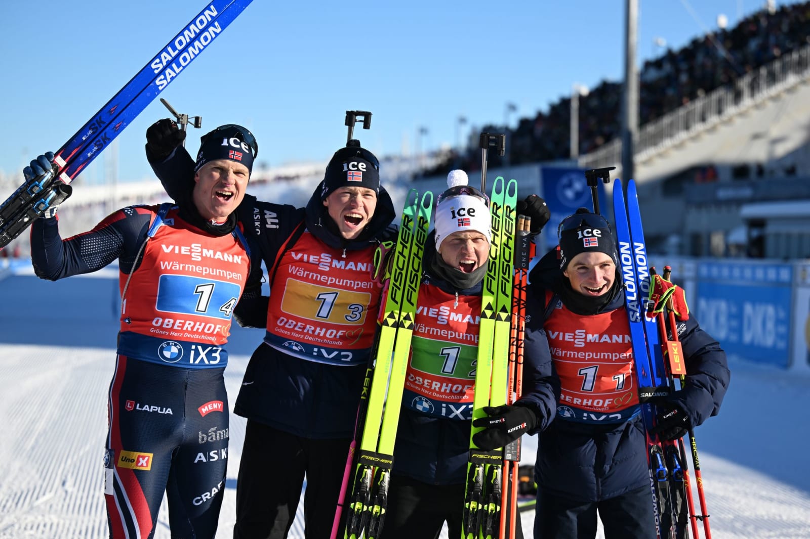 Norway fight back for relay win; Öberg with sprint/pursuit double