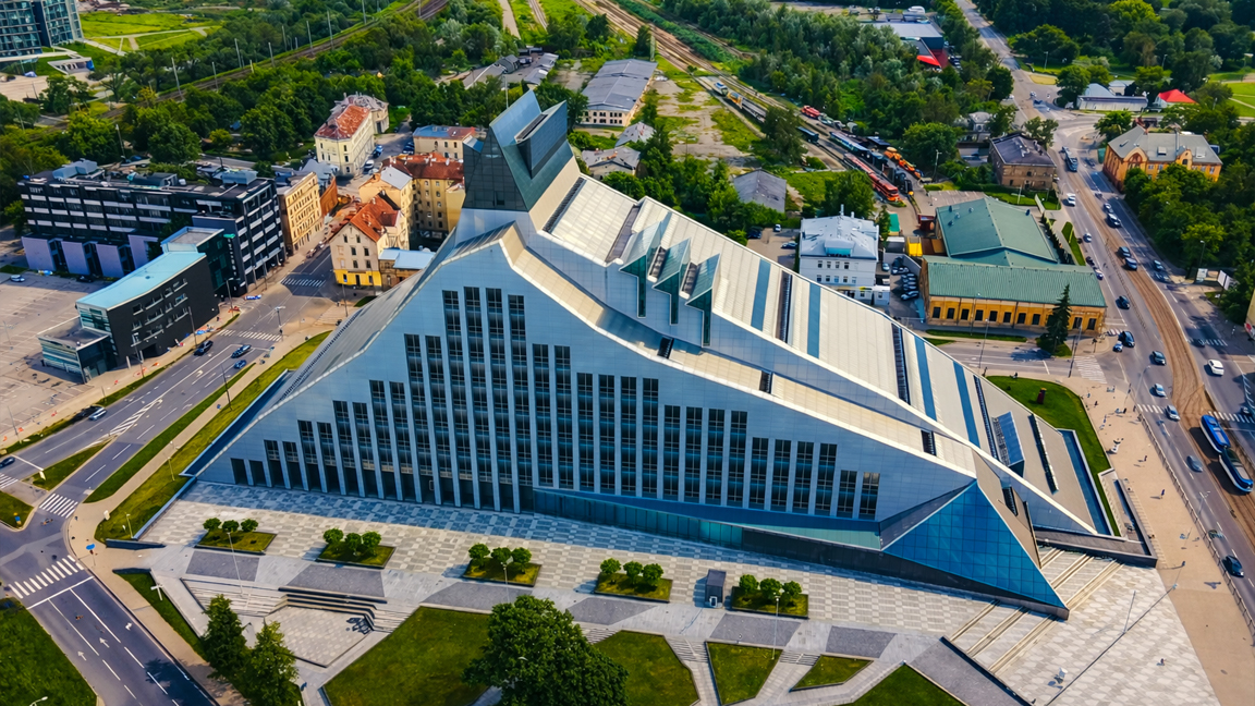 Unique architecture in the city center